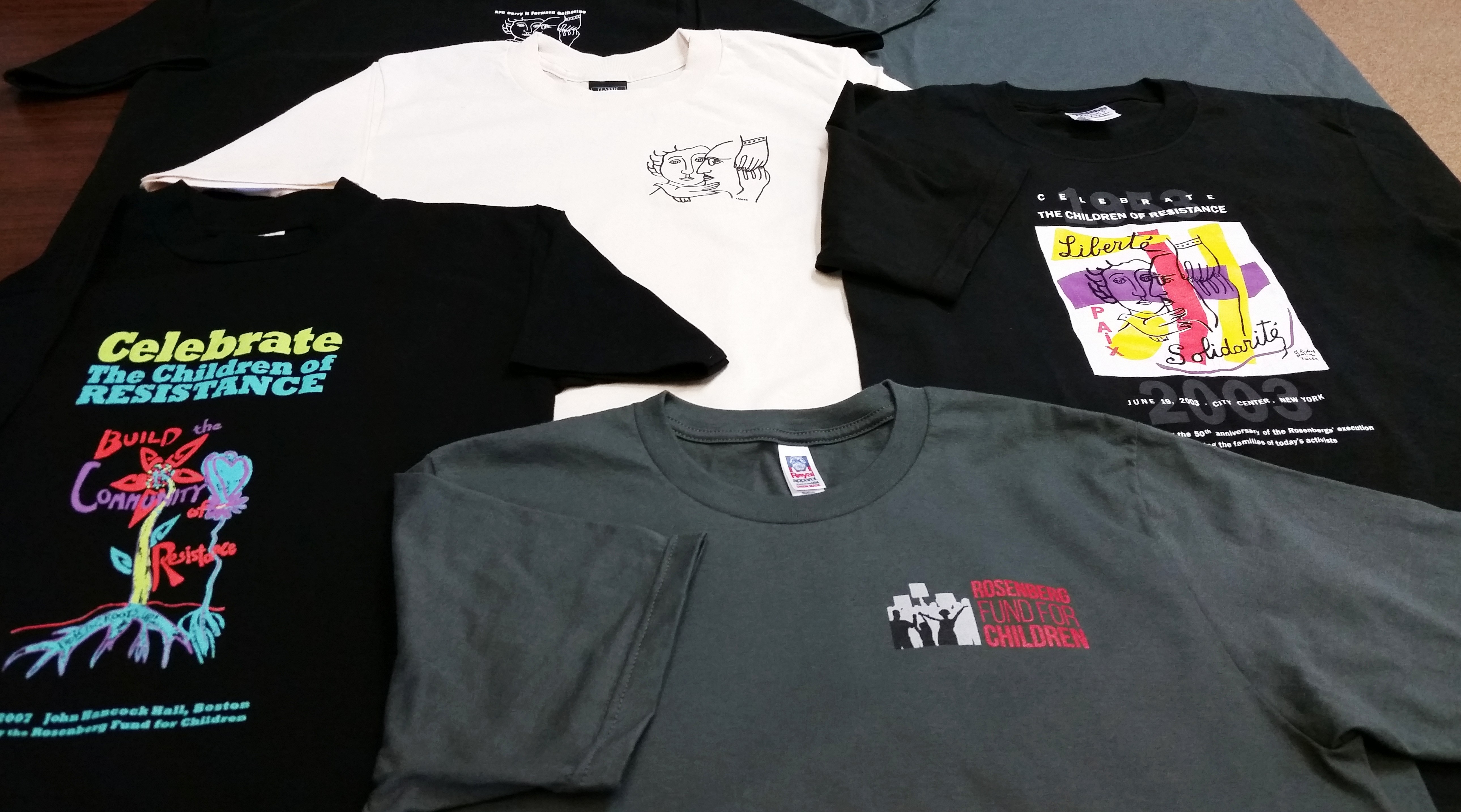 tshirt assortment | Rosenberg Fund for Children
